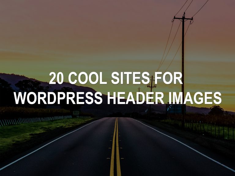 20 Cool Sites For Free WordPress Header Images | 2025